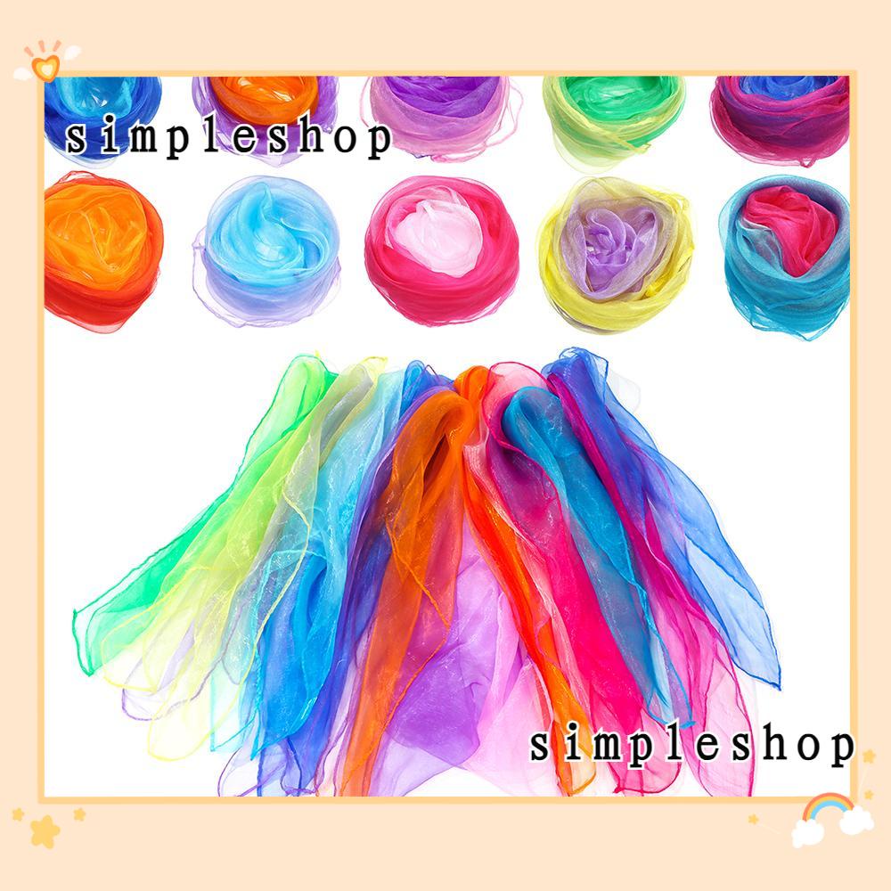 SIMPLE Solid Color Gradient Color Dancing Scarf for Handbag Dance ...