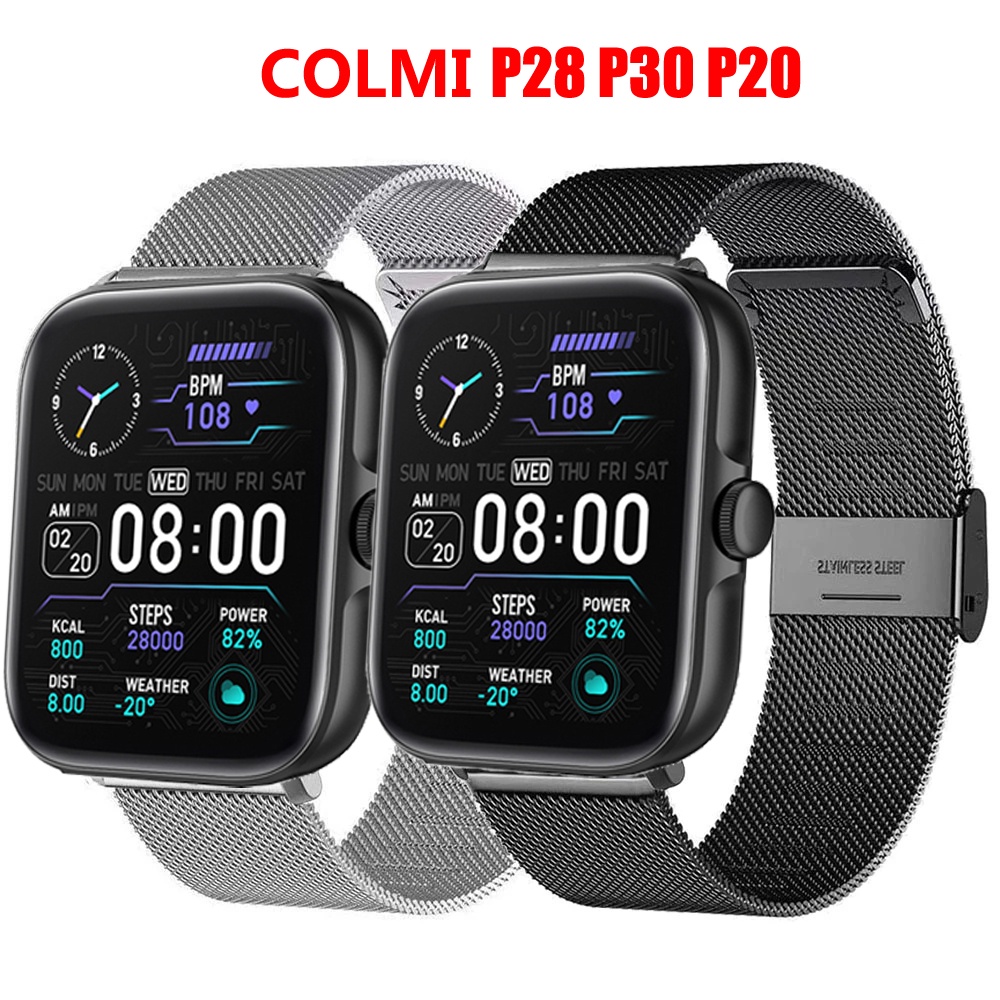สายนาฬิกาข้อมือตาข่าย 22 มม. อุปกรณ์เสริม สําหรับ COLMI P28 P20 P30 ...