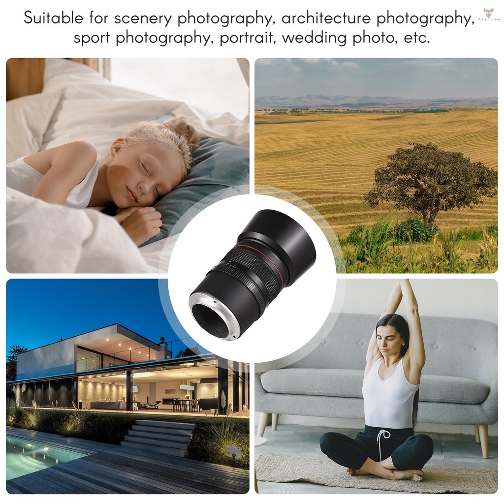Fw Andoer 85mm F1.8 Medium Telephoto Camera Lens Large Aperture Full ...