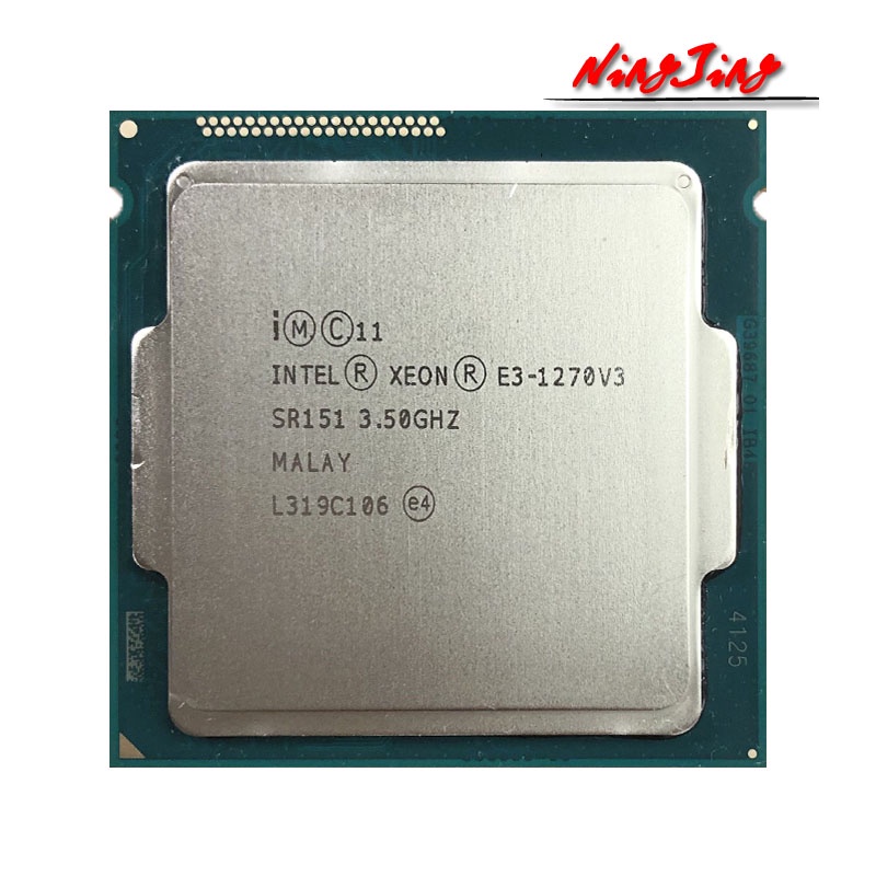 หน่วยประมวลผล CPU Intel Xeon E3-1270 v3 E3 1270 v3 E3 1270v3 3.5 GHz L2=1M L3=8M 80W LGA 1150 ...