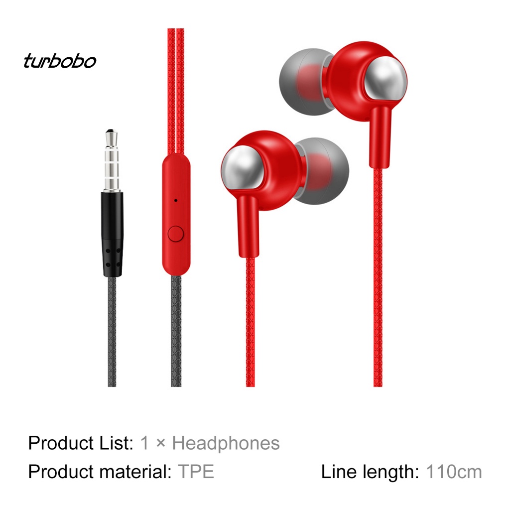 Turbobo หูฟังอินเอียร์เล่นเกม แบบใช้สาย 3.5 มม. ความเที่ยงตรงสูง ออกแบบ ...