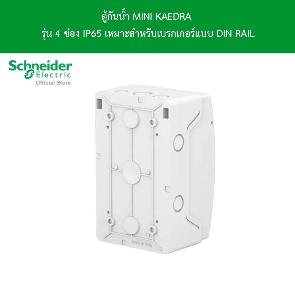 Schneider ตู้กันน้ำ MINI KAEDRA รุ่น 4 ช่อง IP65 รหัสสินค้า 13441 สั่ง ...