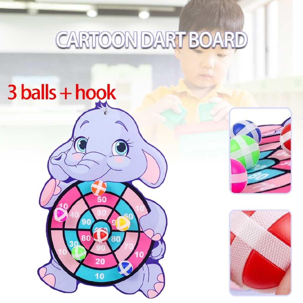 Children Cartoon Darts Target Board Set 3 Sticky Balls with Hook ...
