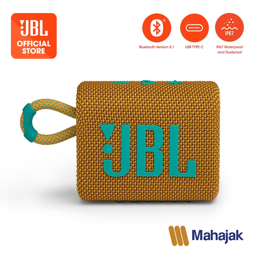 ลำโพงบลูทูธแบบพกพา JBL Go3 กันน้ำ กันฝุ่นระดับ IP67 Portable Bluetooth ...