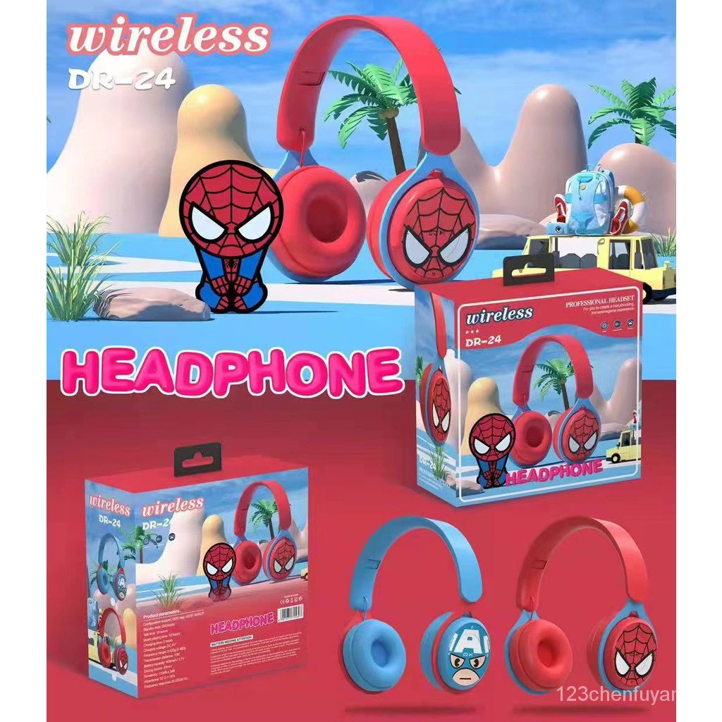 Disney Marvel wireless Bluetooth headset with microphone Spiderman ...