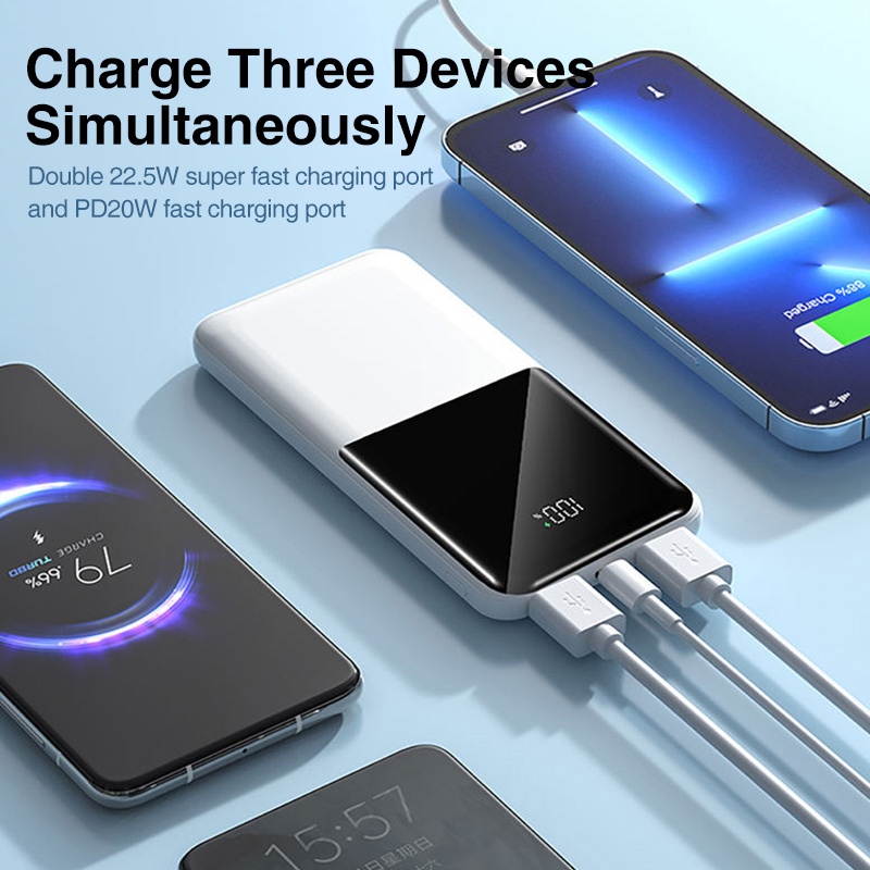 EYD JS31 Power Bank 10000mAh แบตเตอรี่สำรองความจุขนาดใหญ่ PD22.5W Super ...