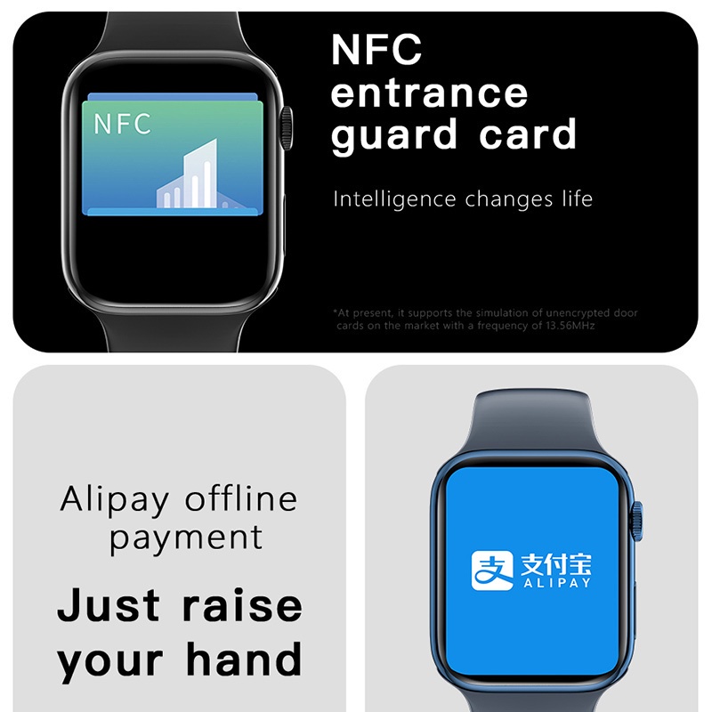 EYD R7ProMax นาฬิกาสมาร์ท ใหม่สมาร์ทวอทช์ Series 7 NFC Bluetooth โทร DIY อัพ 1.9 บลูทูธโทรการ ...