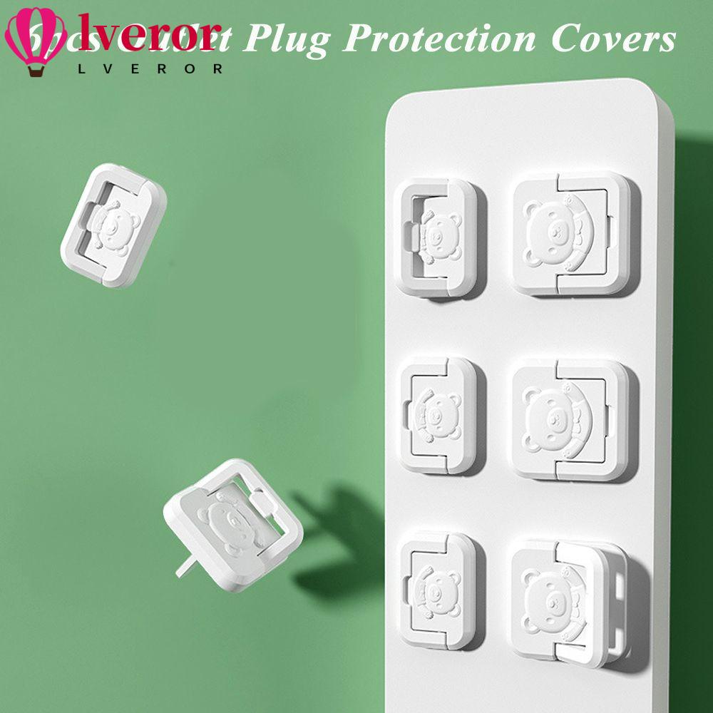 Lveror ฝาครอบซ็อกเก็ตล็อค เพื่อความปลอดภัย สําหรับเด็ก 6 ชิ้น - luolv.th - ThaiPick