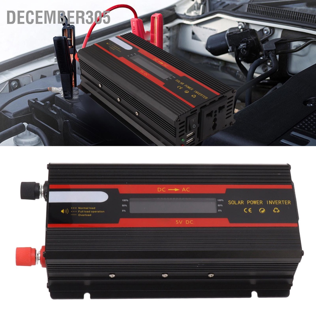 December305 1000W Power Inverter Universal Dual Voltage 12V 24V220V Car ...