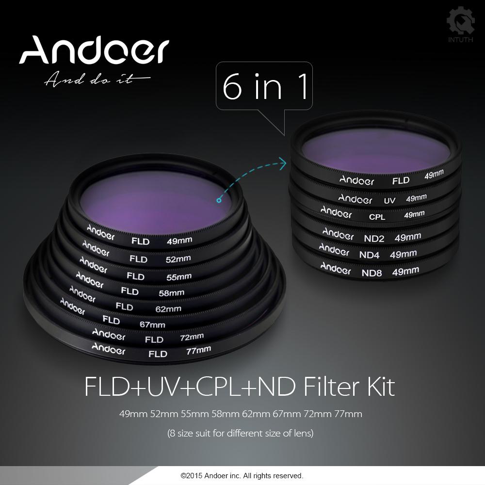 intu Andoer ชุดฟิลเตอร์ UVCPLFLDND(ND2 ND4 ND8) 67 มม. สําหรับกล้อง ...