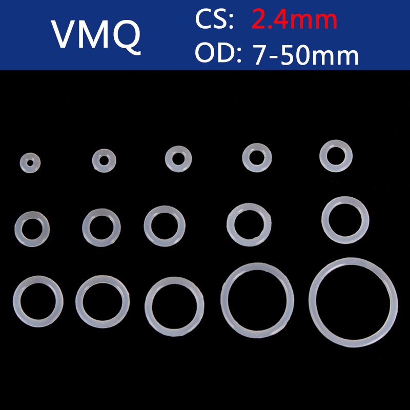 โอริงซีลโอริง VMQ หนา 7 มม.-30 มม. CS 2.4 มม. สีขาว แบบเปลี่ยน สําหรับ ...