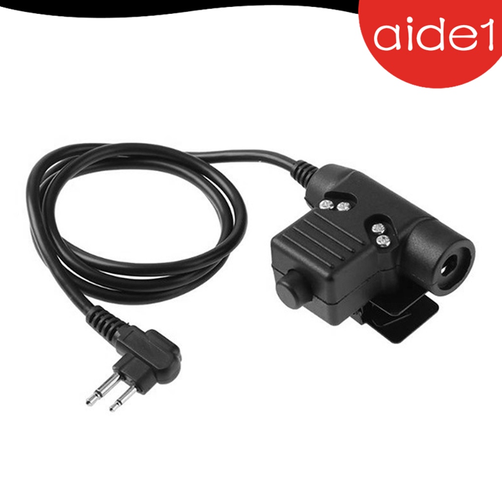 123 PTT ชุดหูฟังยุทธวิธี เข้ากันได้กับ Pin เชื่อมต่อ โครงสร้างโพลิเมอร์ วิทยุสื่อสาร อินเตอร์โฟน ...