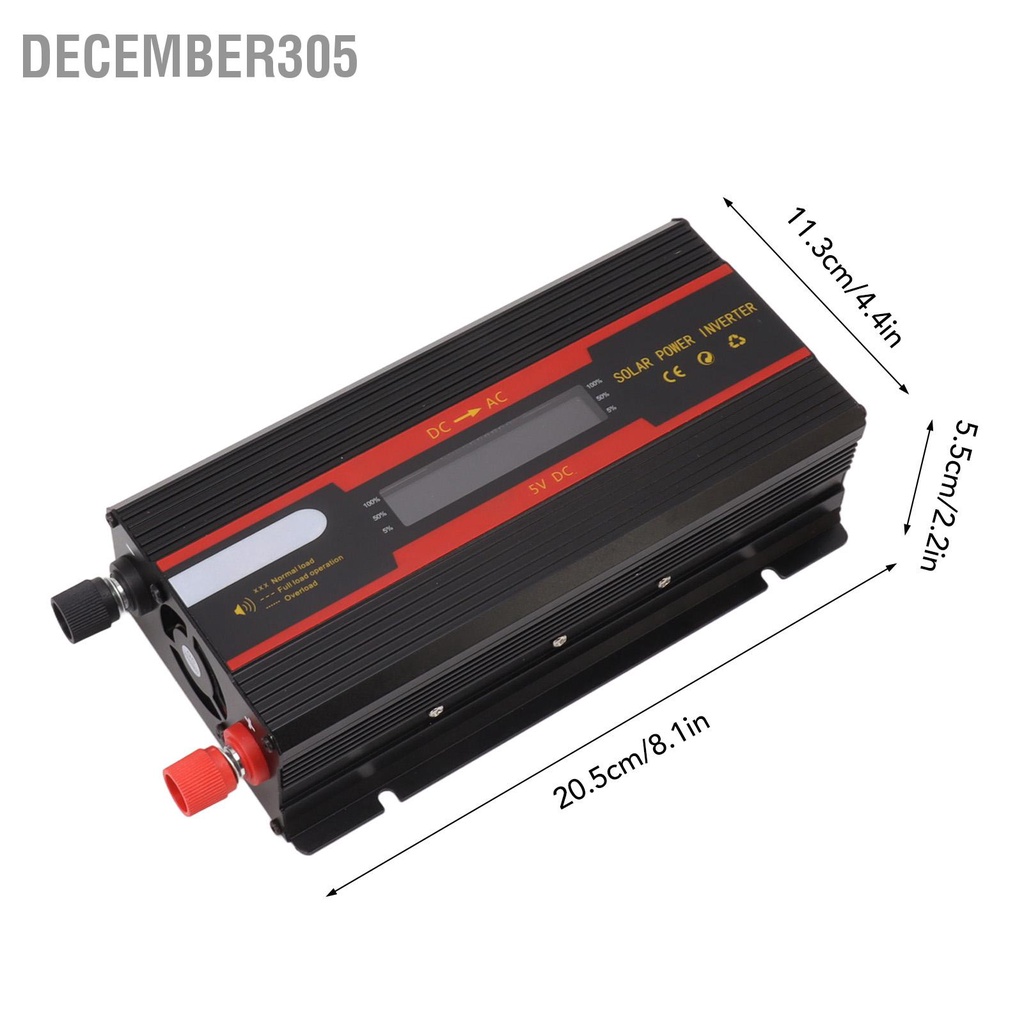 December305 1000W Power Inverter Universal Dual Voltage 12V 24V220V Car ...