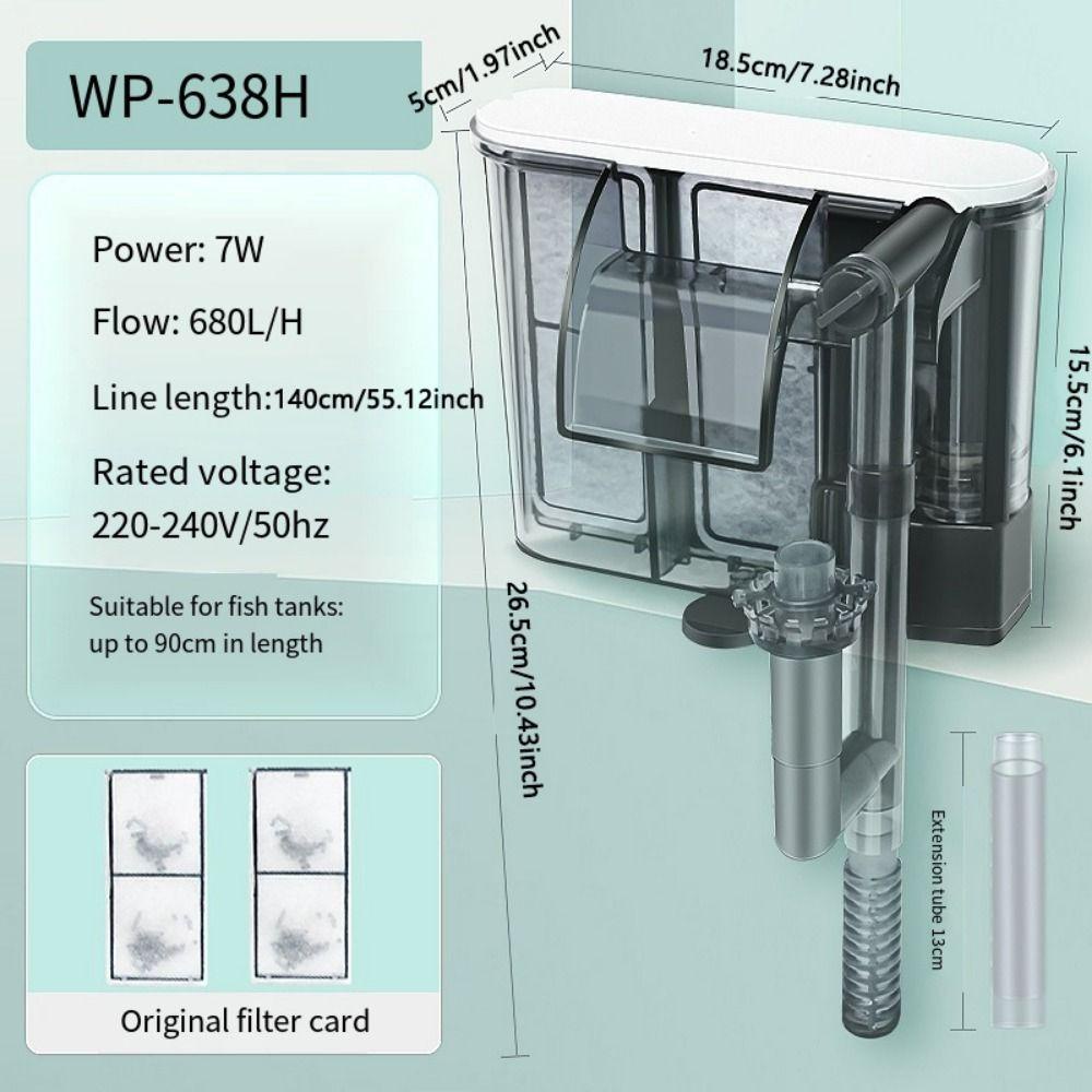 Artisanalley Quiet Fish Tank HOB Filters, Stay Clean Technology ปรับ ...