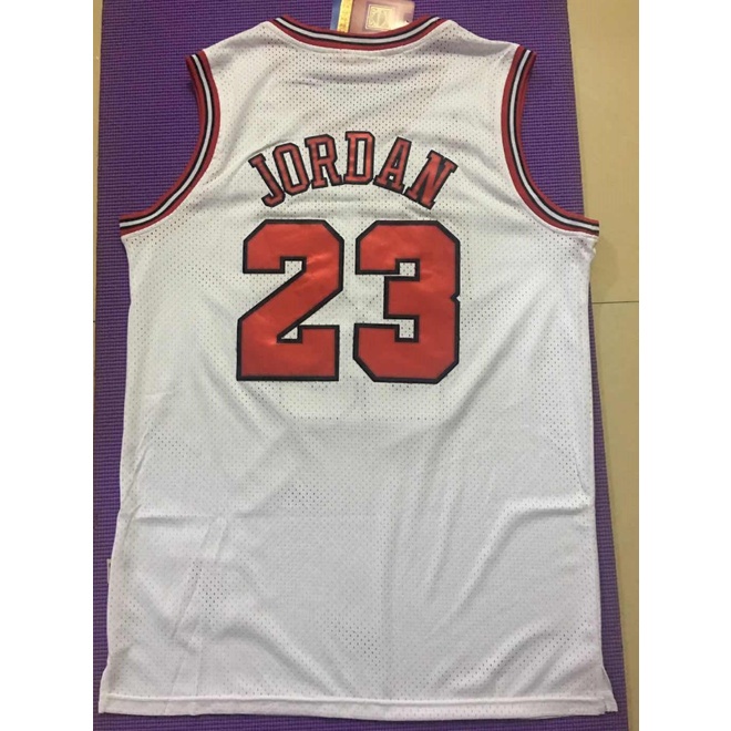 เสื้อกีฬาบาสเก็ตบอล ปักลาย Chicago Bulls number 23 Michael สีขาว ...