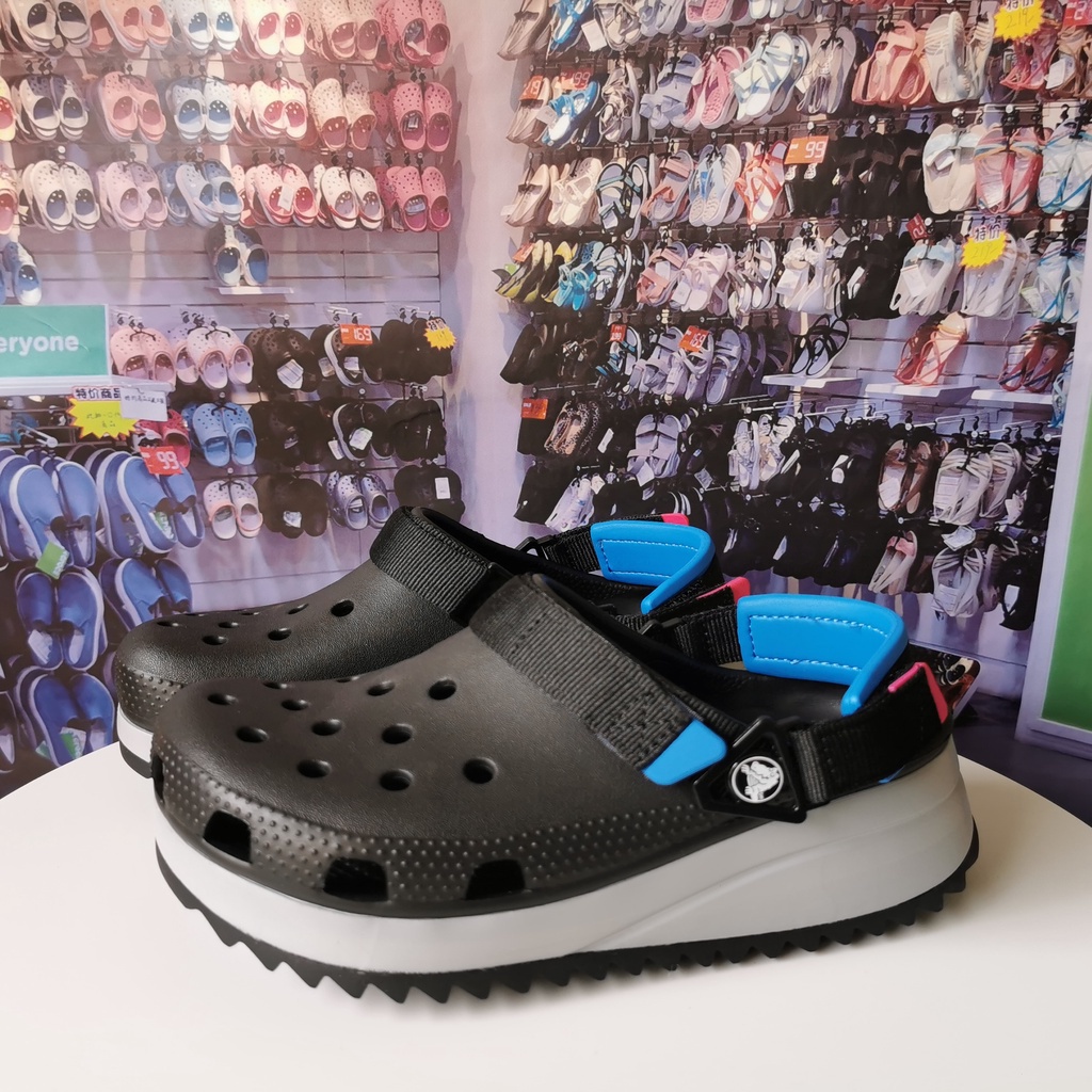 รองเท้าแตะ Crocs พื้นหนา แต่งรูกลวง สําหรับผู้หญิง 206772 รองเท้าแตะ ...