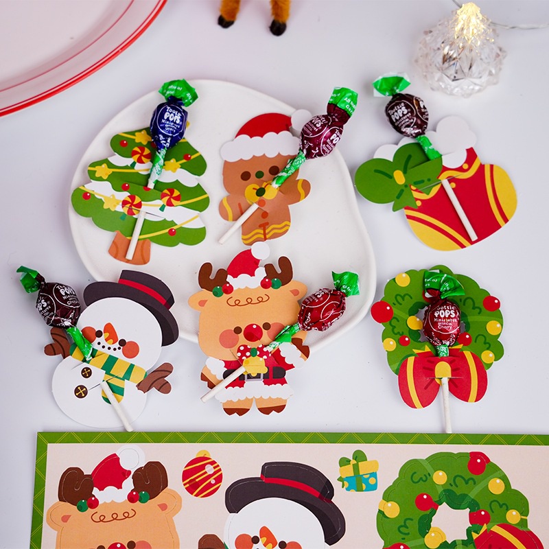 A816 กระดาษแข็งรองอมยิ้ม คริสมาส พร้อมส่งในไทย Kori Kids - koricosme ...