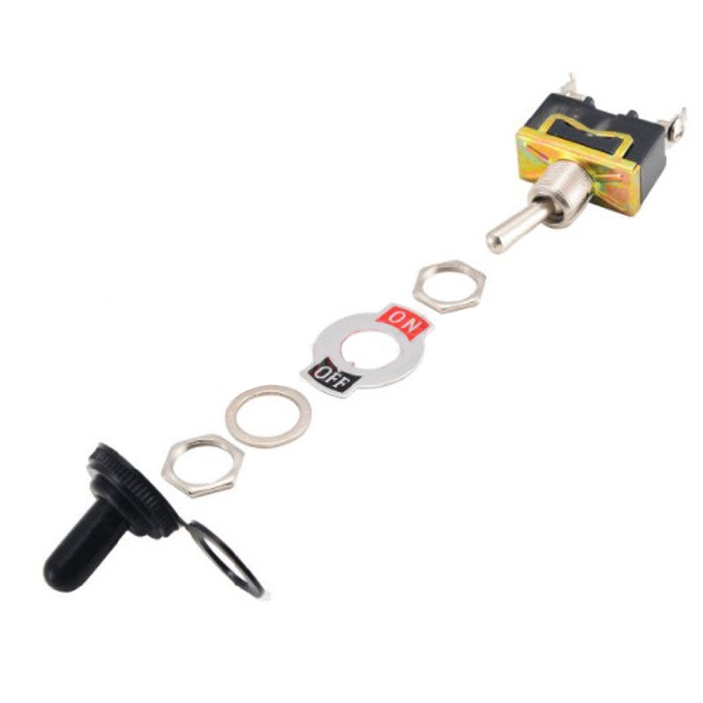 2PCS Heavy Duty Toggle Flick Switch 12V ONOFF Car Dash Light Metal SPST ...