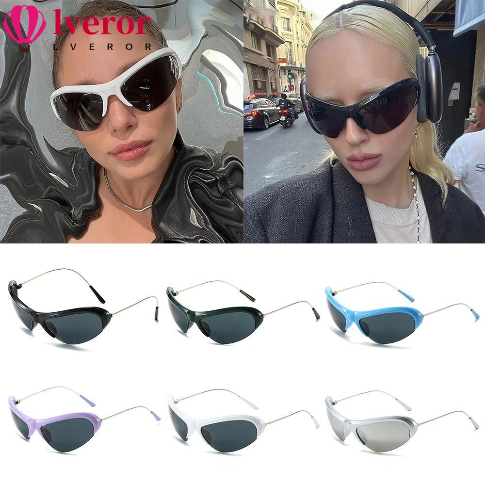 Lveror แว่นตากันแดด ป้องกัน UV400 2000s Y2K สไตล์พังก์ พังก์ สําหรับผู้ชาย ผู้หญิง - luolv.th ...
