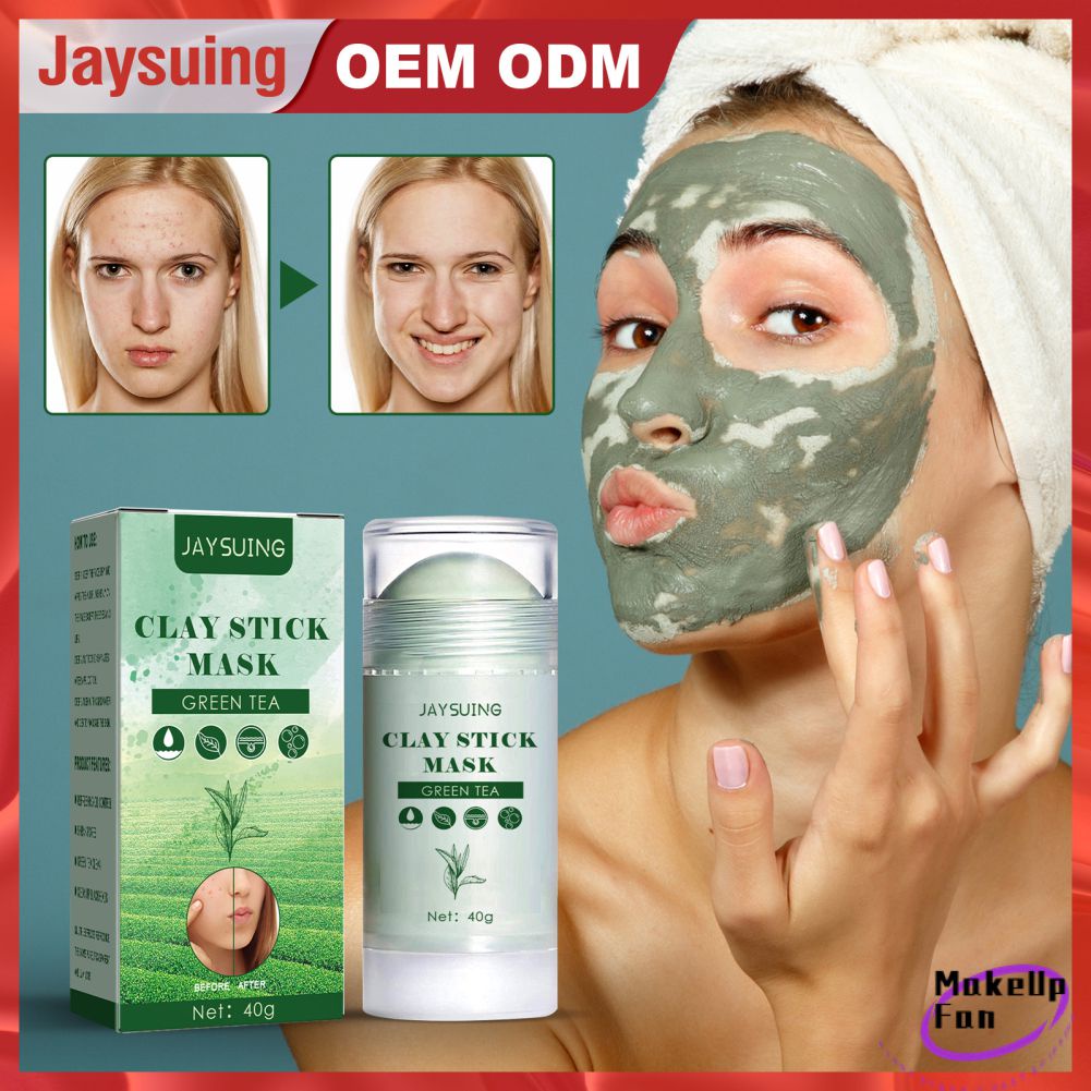 40g Green Tea Face Mask Clay Stick Deep Cleansing Skin Care ให้ความชุ่ม ...