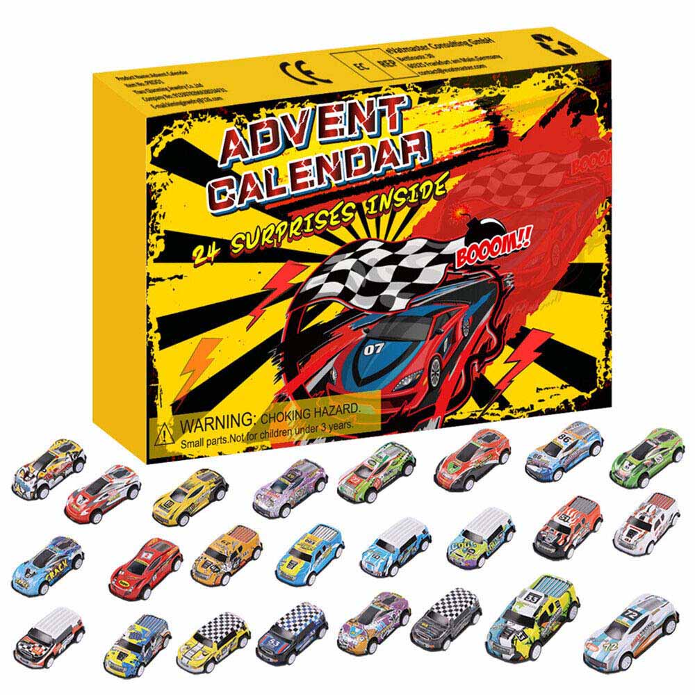 Christmas Advent Calendar Stuffers Xmas Toy Car Set With Numbers ...