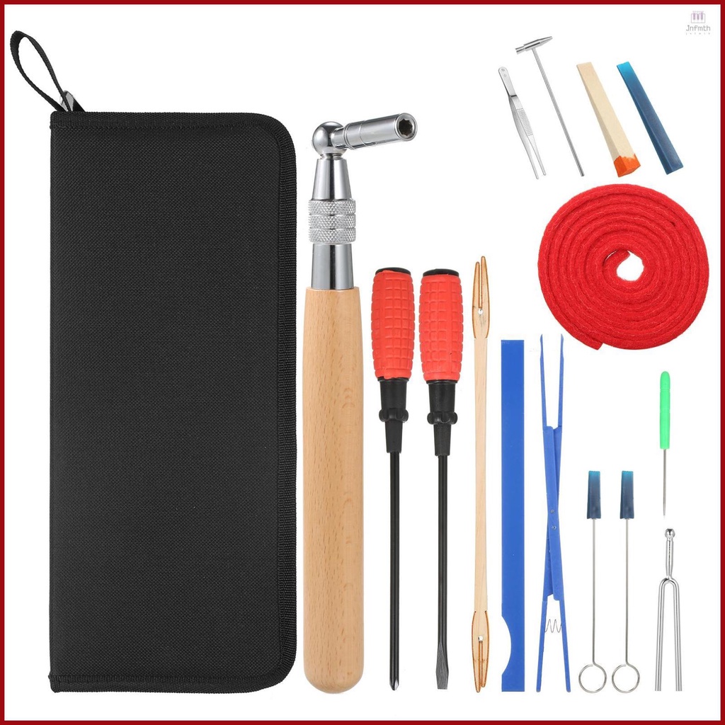 Professional Piano Tuning Set - 16pcs Tools Kit with Tuning Wrench ...