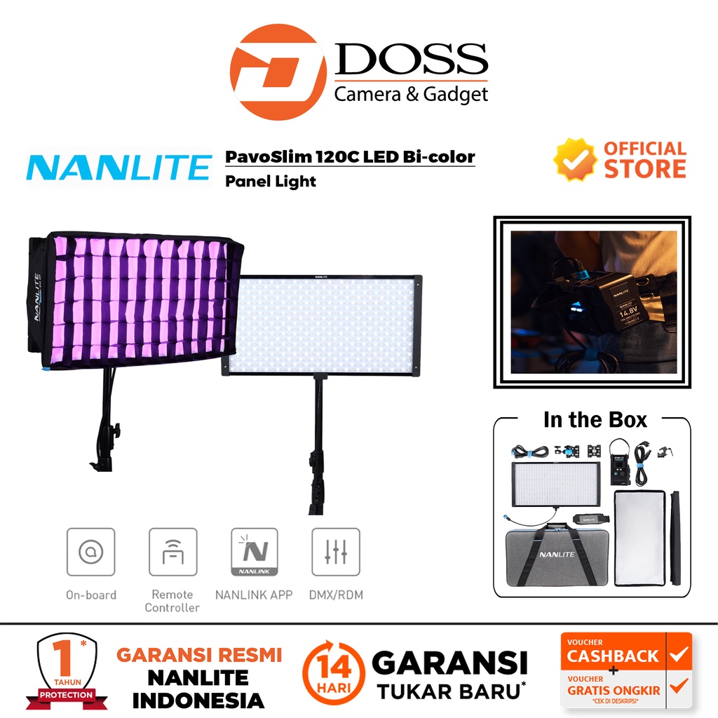 แผงไฟ Nanlite PavoSlim 120C LED RGBWW 120C - doss.th - ThaiPick