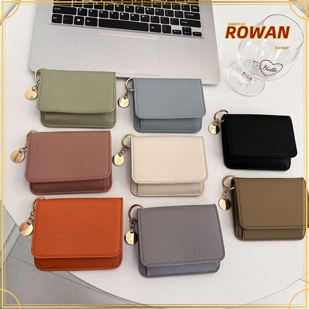 กระเป๋าสตางค์ ROWANS ใบสั้น หนัง PU น้ําหนักเบา แต่งซิป สีพื้น แฟชั่น ...
