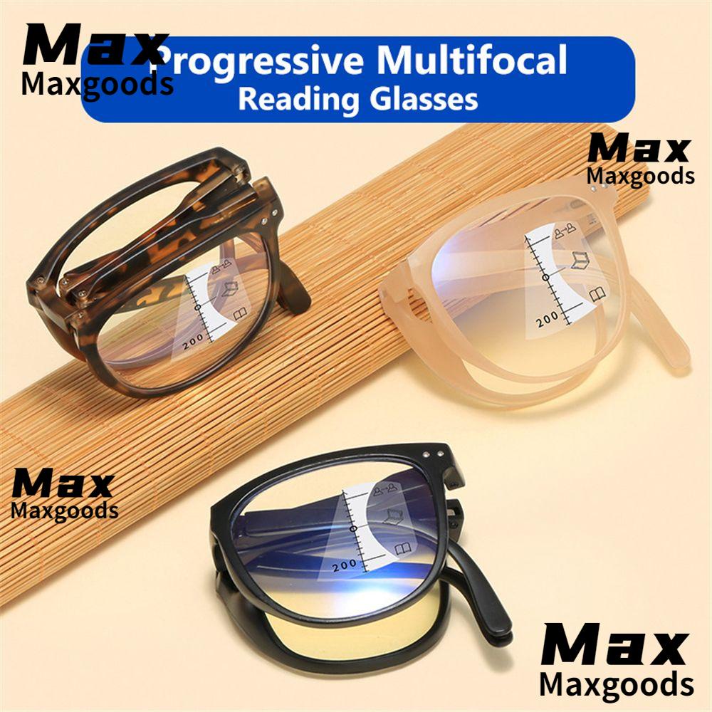 Maxg แว่นตาอ่านหนังสือ ป้องกันแสงสีฟ้า พับได้ สําหรับสายตายาว ...