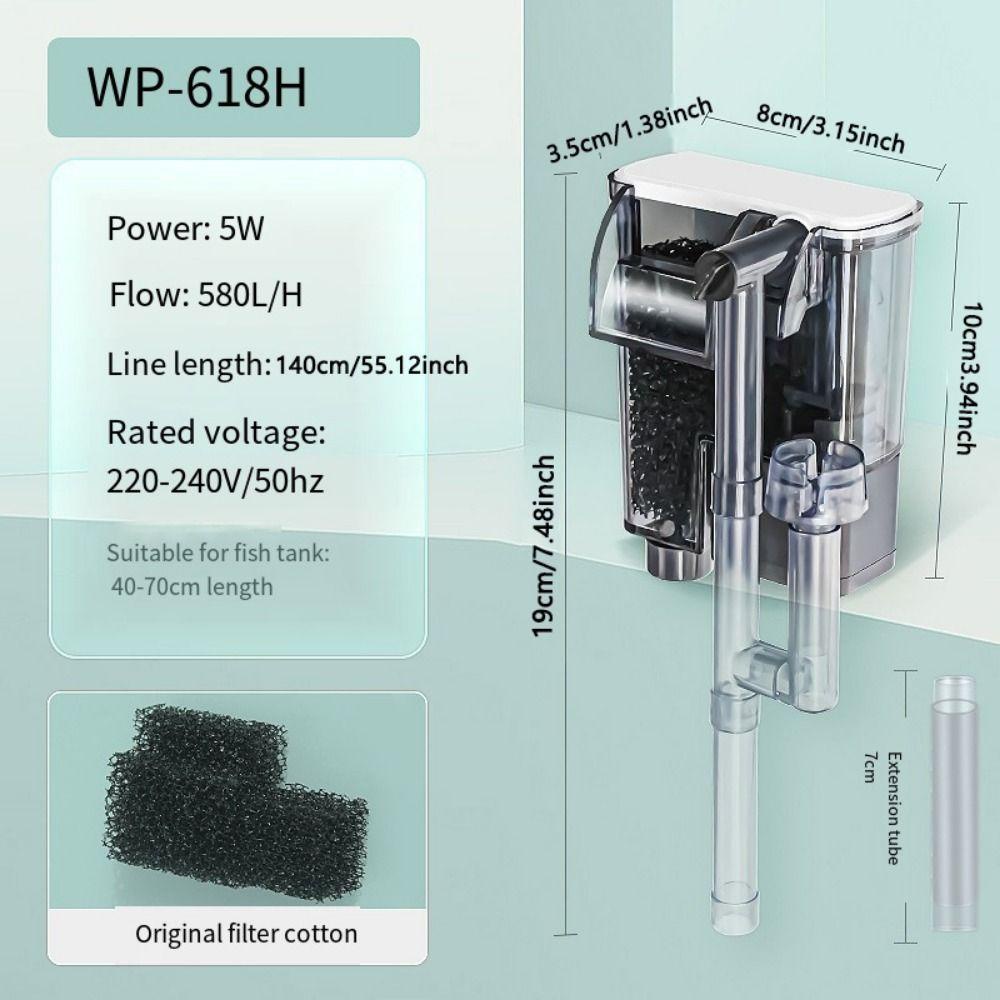 Artisanalley Quiet Fish Tank HOB Filters, Stay Clean Technology ปรับ ...