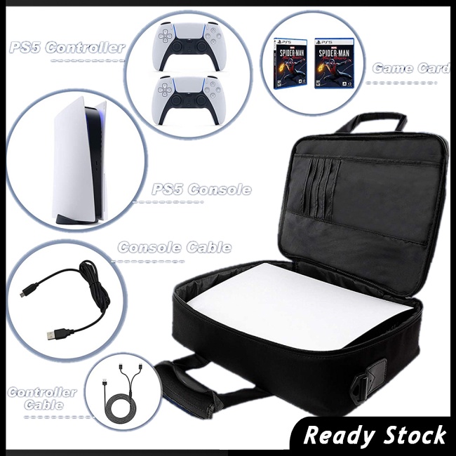 Zevaret กระเป๋าถือ ผ้าแคนวาส มีซิป สําหรับ Ps5 Game Console - zevaret ...