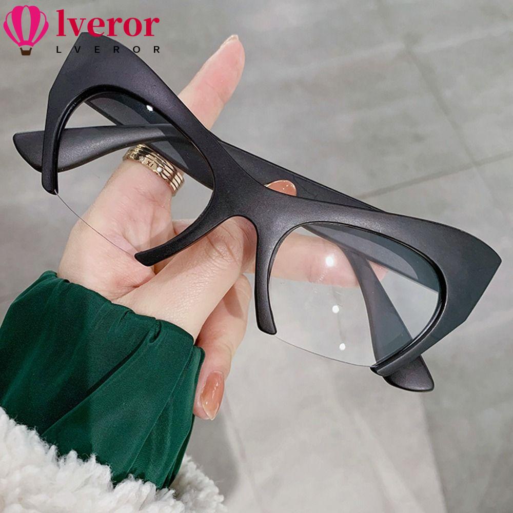 Lveror แว่นตา ป้องกันแสงสีฟ้า โลหะ ป้องกันดวงตา ขนาดใหญ่ แว่นตาวินเทจ เบาพิเศษ สีฟ้า บล็อกแว่นตา ...