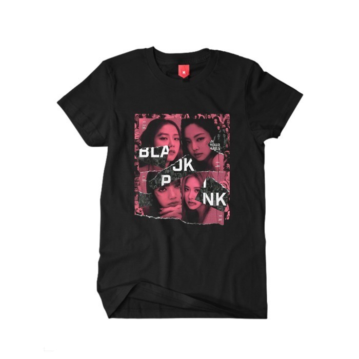 KAOS BLACKPINK T SHIRT MUSIK KOREA BLACK PINK PRIA WANITA - Hitam S ...