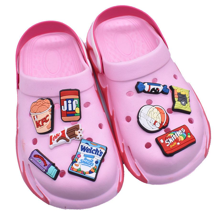 การ ์ ตูนอาหาร Jibitz Croc Charms ช ็ อกโกแลต Candy Crocs ตกแต ่ ง Pin ...