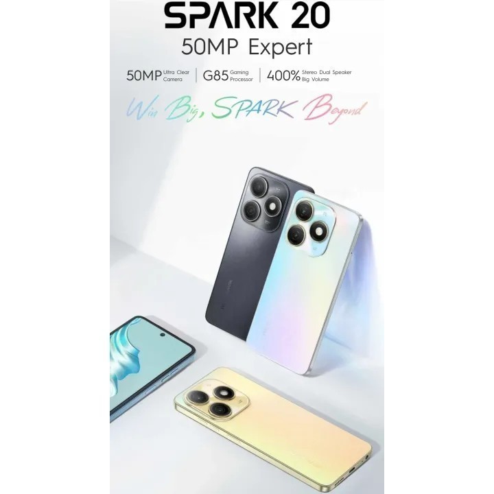 TECNO SPARK 20c สมาร์ทโฟน ( 12GB RAM + 128GB ROM ) - Octa-Core 12MP ...