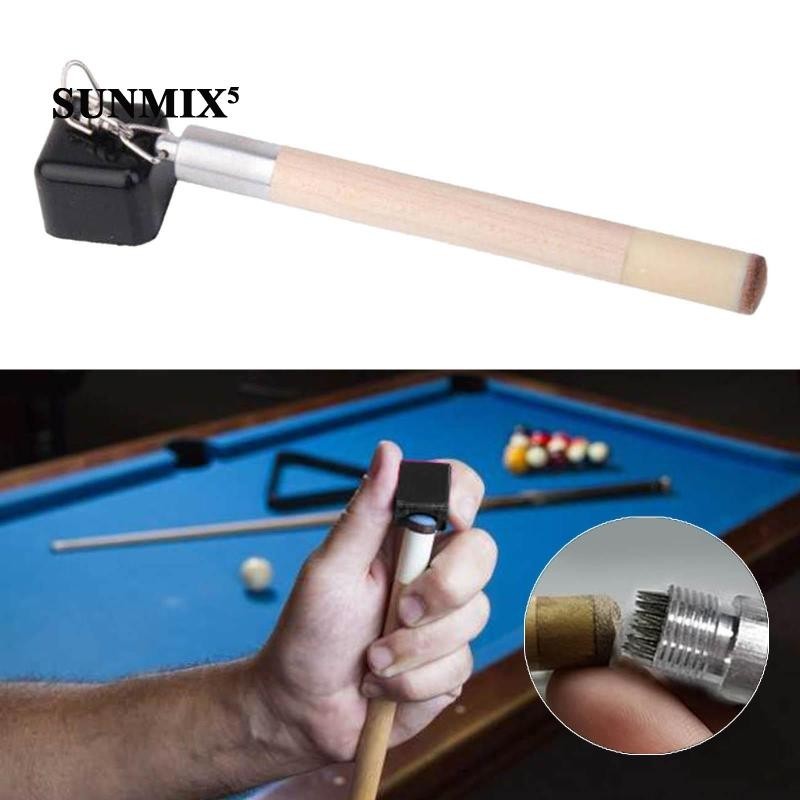 [ 2 In 1 Billiard Chalk Holder Pricker Cue Tip Prep Tool Table Handle ...