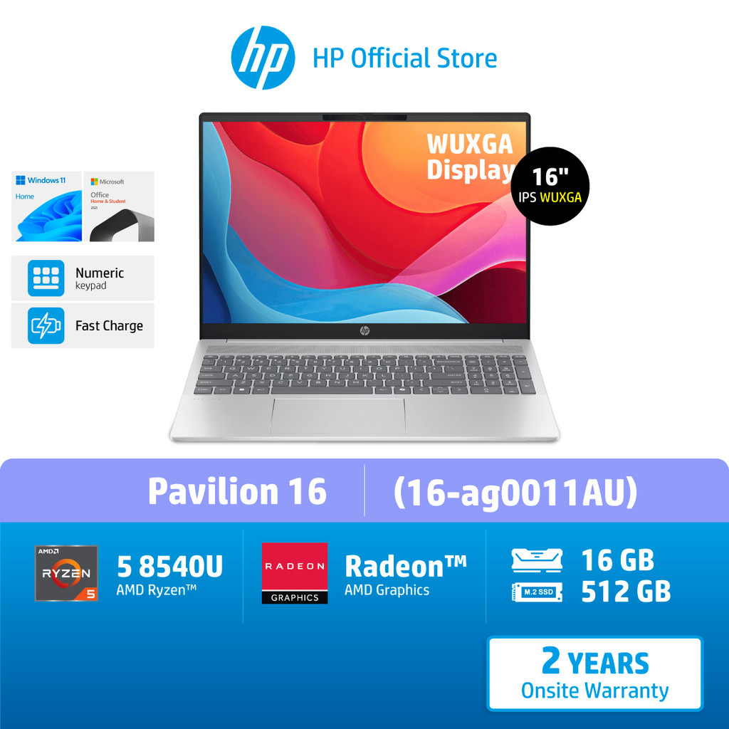 HP Pavilion Notebook 16-ag0011AU AMD Ryzen 5 8540U/ AMD Radeon/ 16GB ...