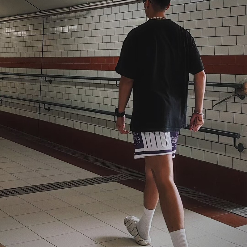 Esea American Flame Shorts Double Mesh Quick-Dry Basketball Sports ...