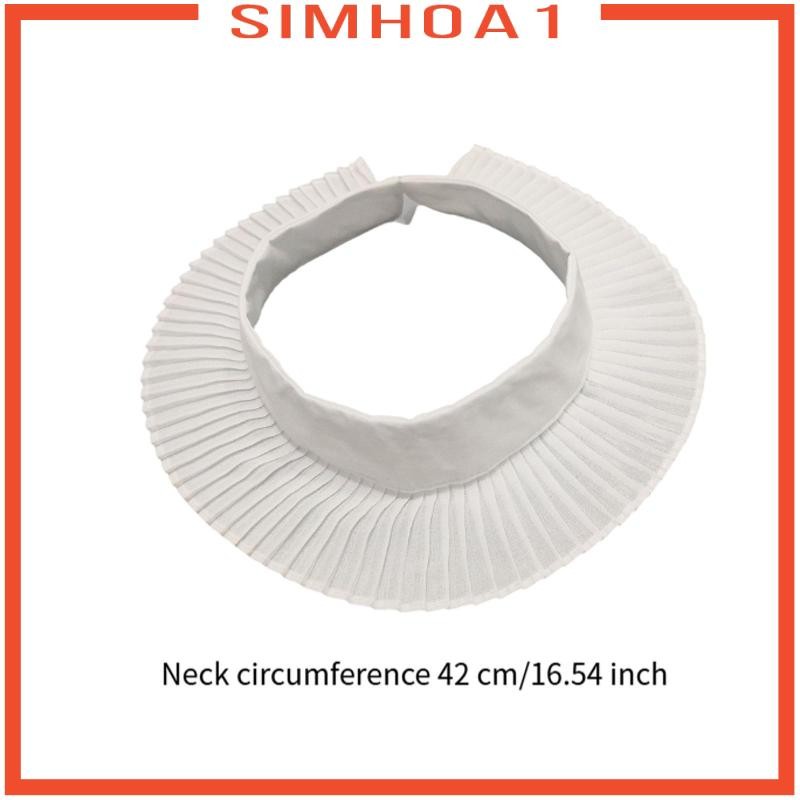 [Simhoa1] Gothic Lace Neck Ruff Collar Steampunk False Collar สําหรับ ...