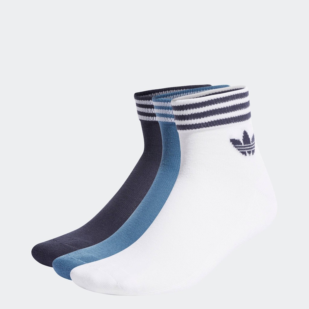 adidas Lifestyle Island Club Trefoil Ankle Socks 3 Pairs Unisex White ...