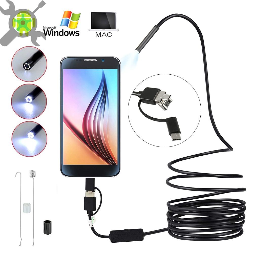 กล้องเอนโดสโคป 640P HD USBกล้องเอนโดสโคป 6 LED 1/1.5/2/3.5/5/10M สาย ...