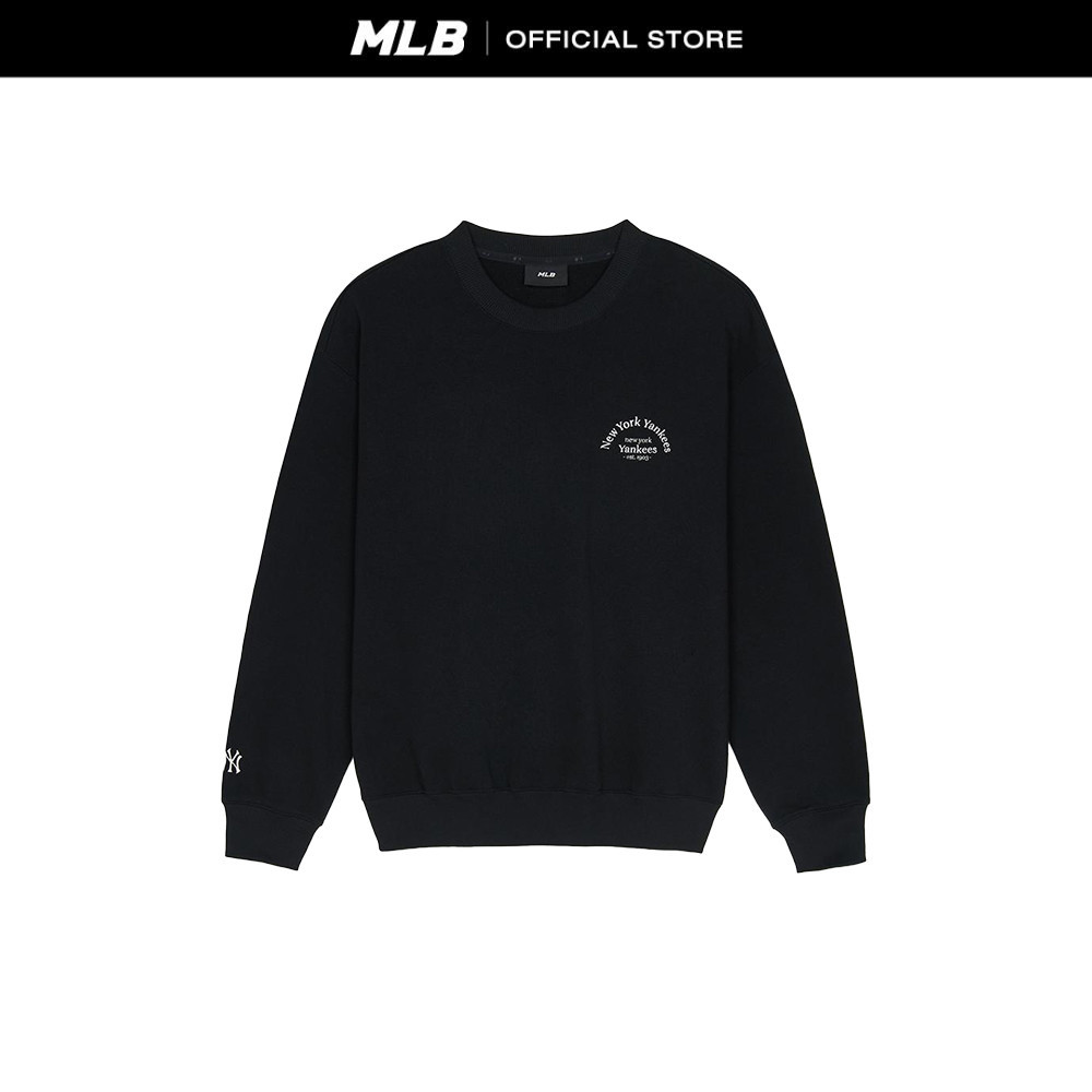MLB เสื้อสเวตเชิ้ต ยูนิเซ็กส์ Basic Lettering Logo Oversized-Fit Sweatshirt รุ่น 3AMTB0751 50BKS ...