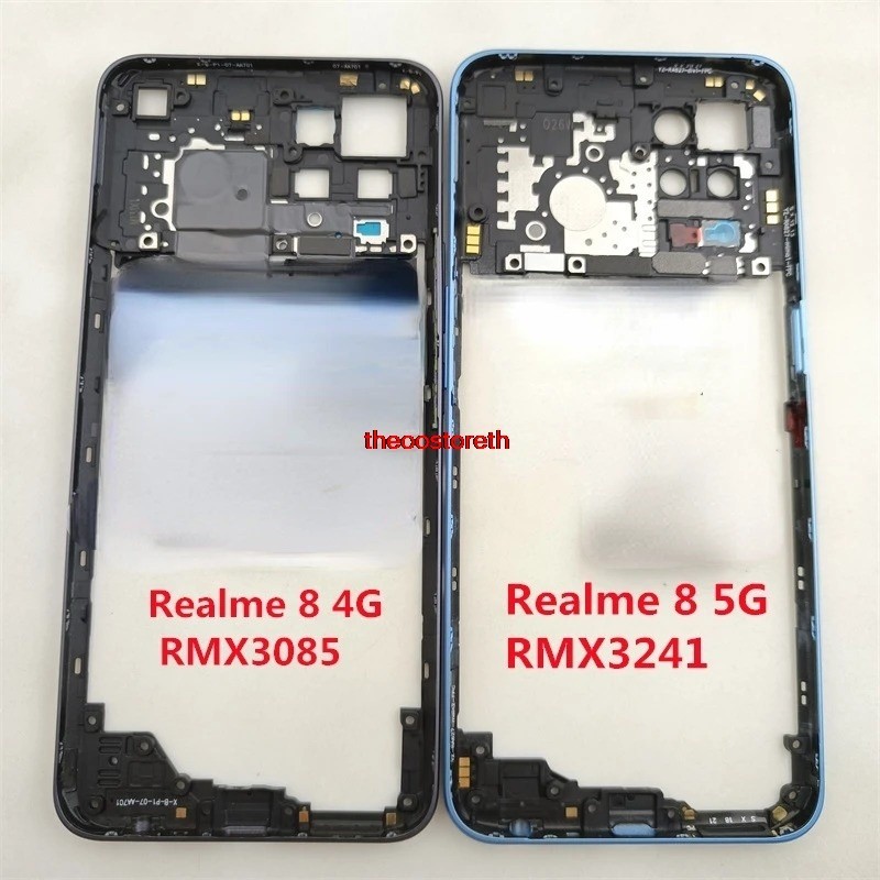 Theth-กลางกรอบสําหรับ Oppo Realme 8 4G 5G RMX3085 RMX3241 ฝาครอบด ้ าน ...