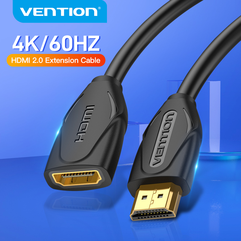 Vention สายเคเบิลต่อขยาย HDMI 4K 60HZ HDMI ตัวผู้ เป็นตัวเมีย สําหรับ ...