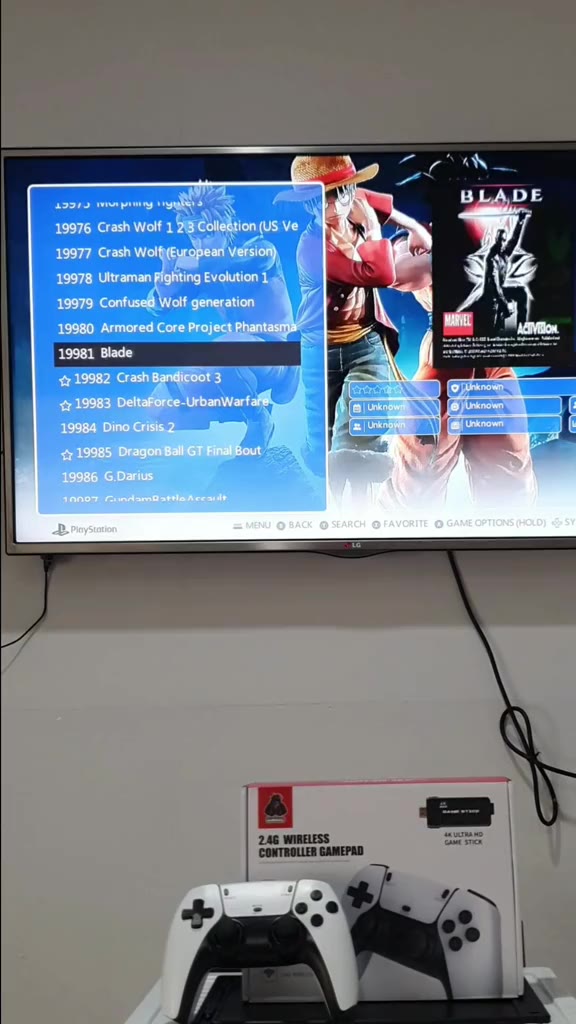 PlayStation เกม stick 4k M8 Pro การควบคุมวิดีโอแบบไร้สาย 2.4G เกมสำหรับทีวี มีเกมมากกว่า 20,000 ...