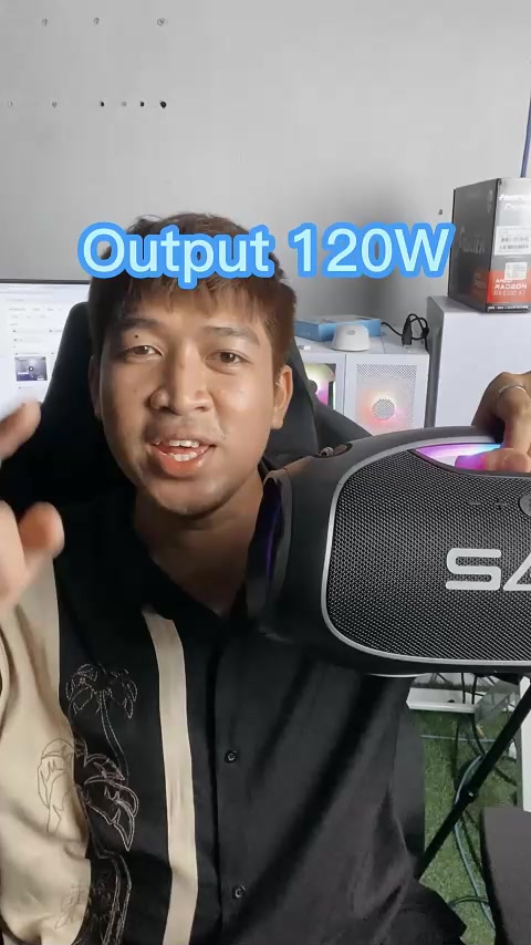 SAAG Bluetooth Speaker Storm ลำโพงบลูทูธ กันน้ำ ไฟRGB เบสแน่น ลำโพงพกพา ...