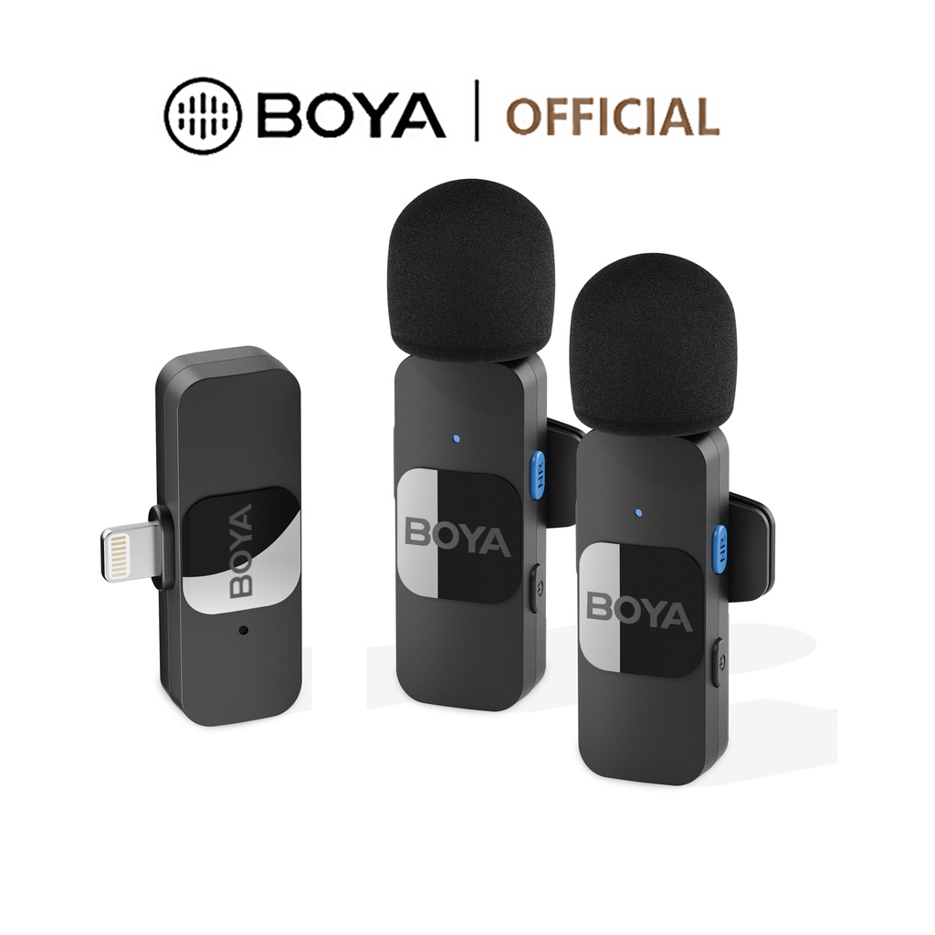 Boya BY-V10V20 ANC ไมโครโฟนไร้สาย ขนาดเล็ก ลดเสียงรบกวน สําหรับ Vlog ...