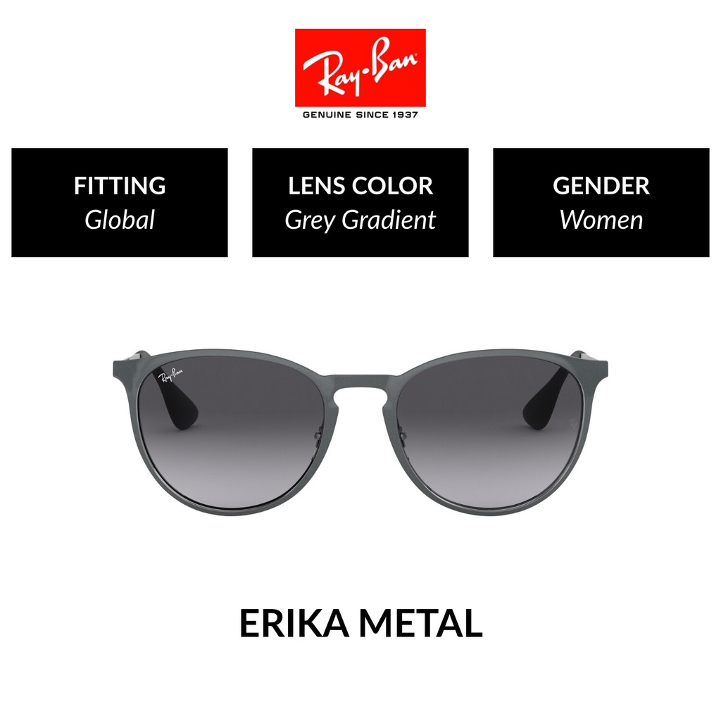 RAY-BAN - RB3539 - SHOT GREY METALLIC (1928G) Size 54 GREY GRADIENT ...