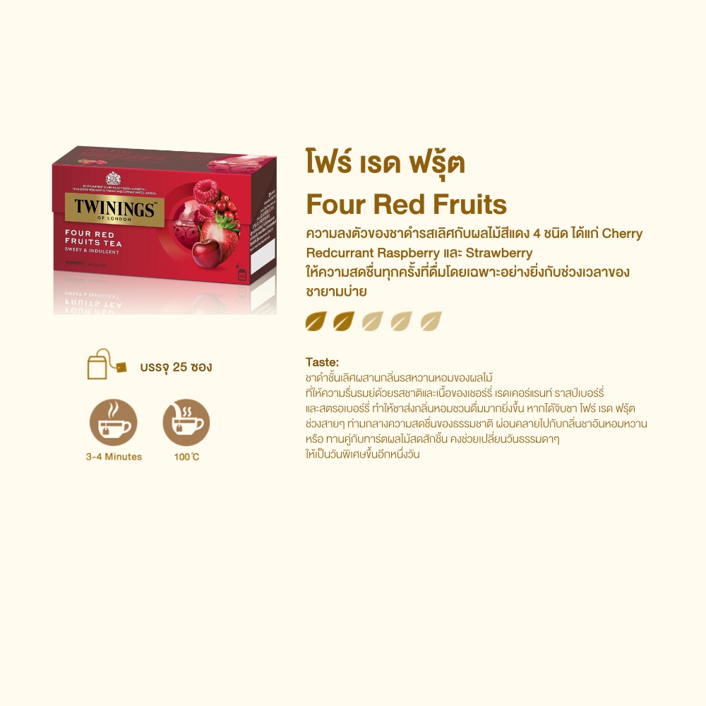 ทไวนิงส์ ชารสโฟร์ เรด ฟรุ้ต และ ชารสไวลด์ เบอร์รี่ Twinings Four Red ...