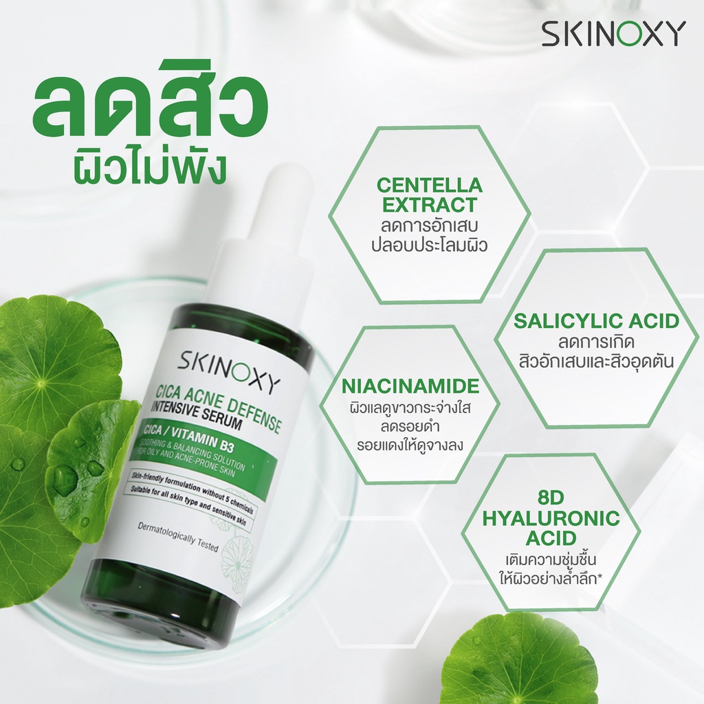 ซื้อคู่สุดคุ้ม SKINOXY CICA Acne Defense Toner โทนเนอร์ 300ml. คู่กับ ...